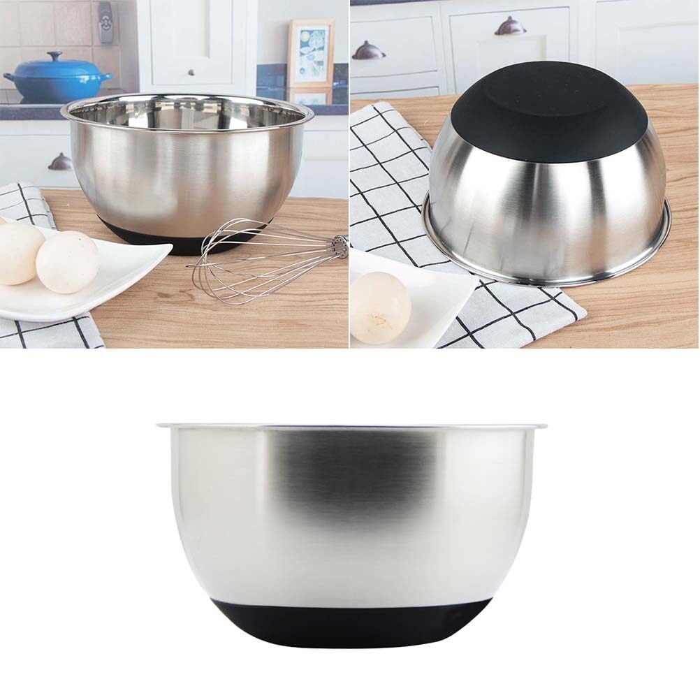 Stainless Steel Mixing Bowl with Scale Deepened Fruit Salad Bowl Non ...