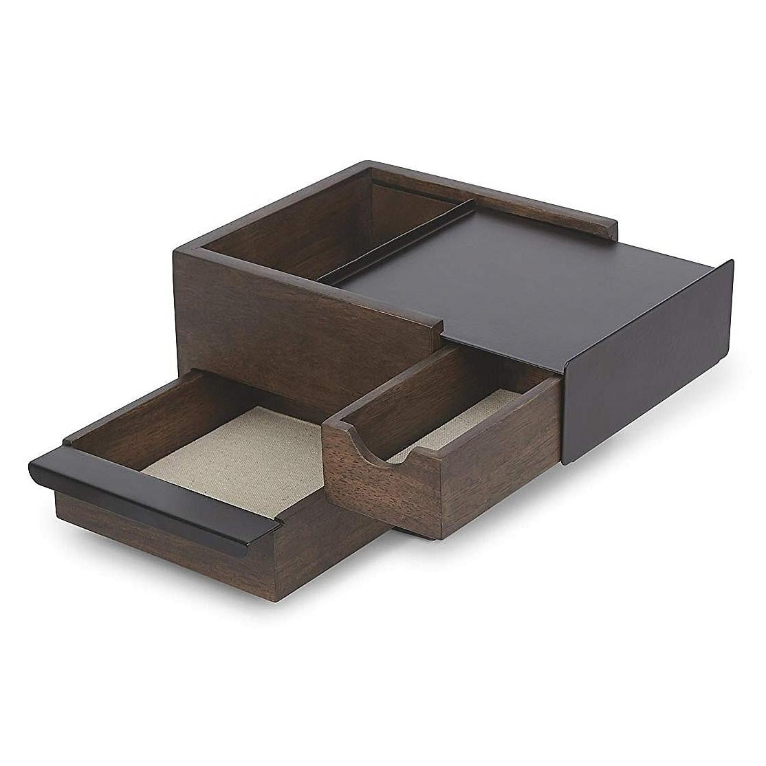 Umbra Mini Stowit Jewelry Box Accessory Organizer Unisex Black/Walnut ...