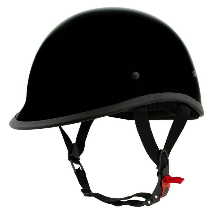 Polo Motorcycle Helmet Dot Black Biker Lid DOT Approved Low