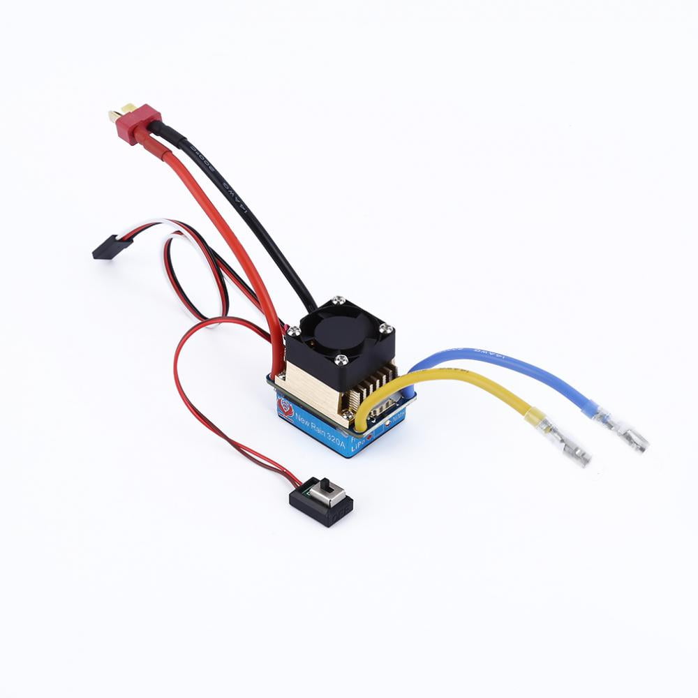 Brushed ESC 320A 3S with Fan 5V 3A BEC T-Plug For 1/10 RC Car High ...