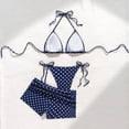 Aihuaihua Women's Triangle Bikini Sets 3 Piece Polka Dots Print Swim ...