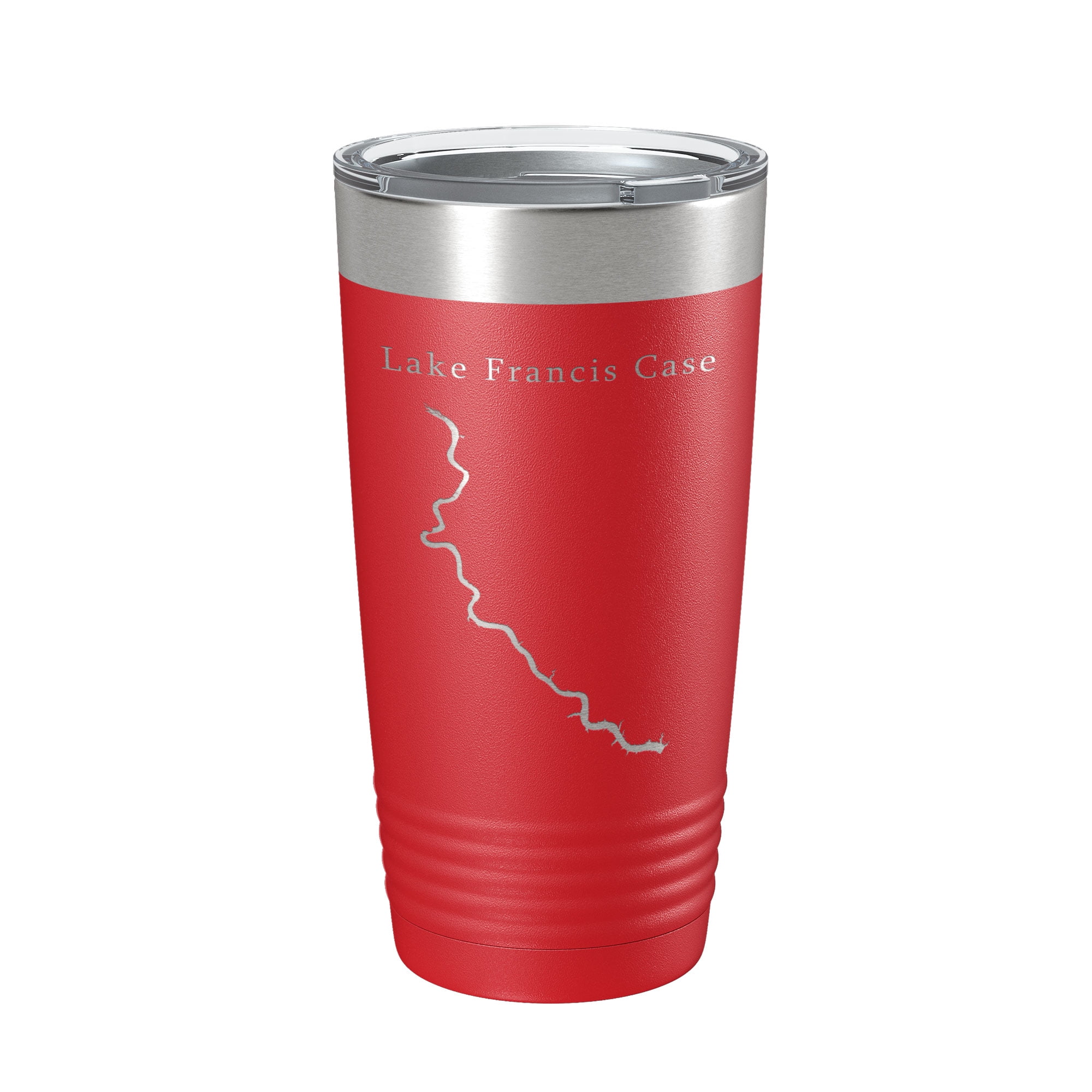 Lake Francis Case Map Tumbler Travel Mug Insulated Laser Engraved ...