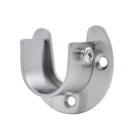 TILIYHELLO Curtain Rod Bracket, Stainless Steel Wardrobe Tube Brackets ...