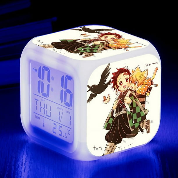 SAYDY Anime Alarm Clock One Piece LED Square Clock Digital Alarm Clock ...