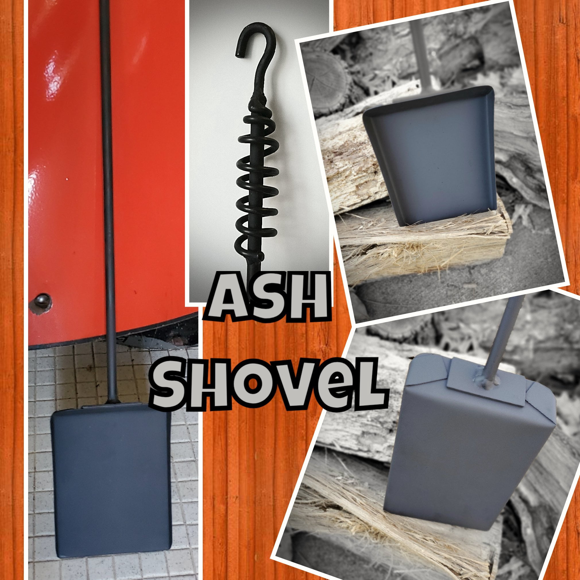 Fireplace/Box Stove Ash Shovel, Made by Blacksmith, Camping, Fire Pit ...