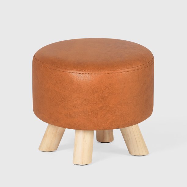 Joveco Small Foot Stool Ottoman,Fabric Footrest with Wood Legs,Soft ...
