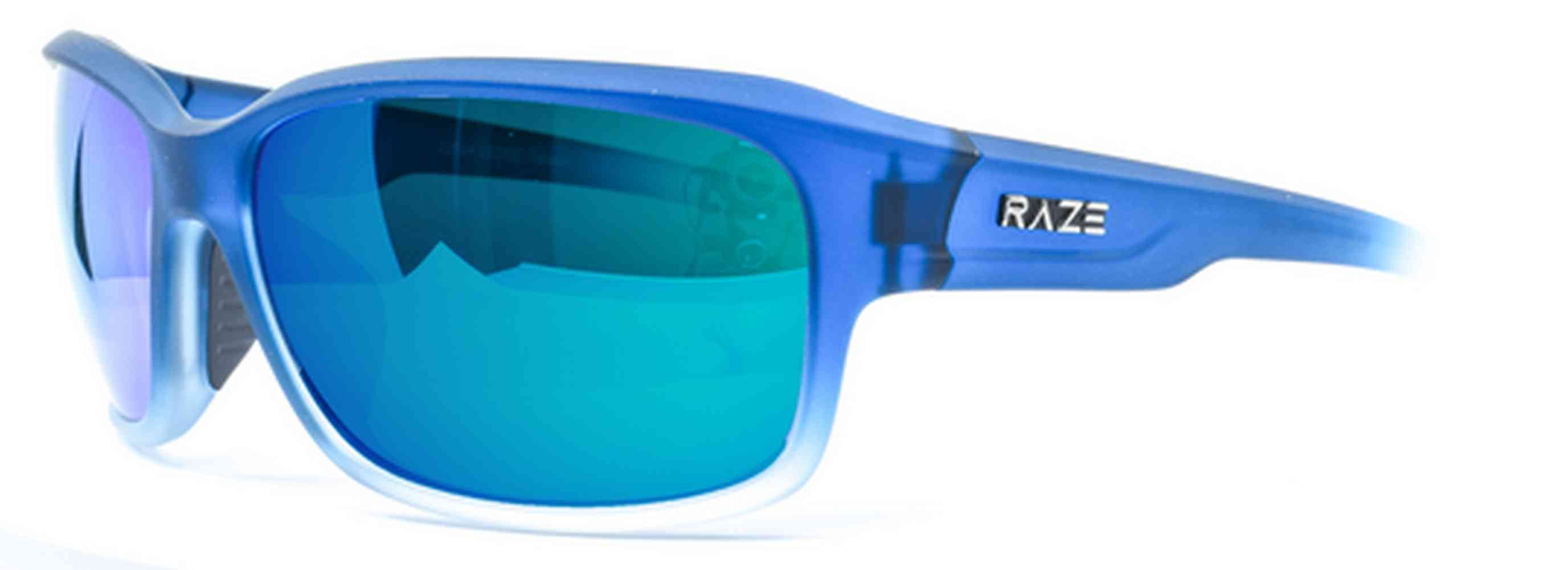 Raze Eyewear Ledge Sport Sunglasses Sun Protection Mirrored (Blue-Clear ...