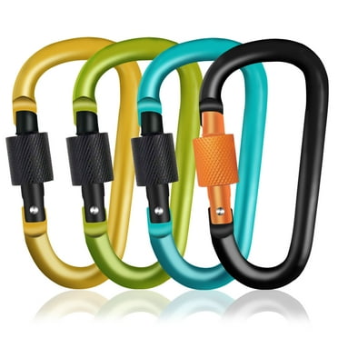 10Pcs/set Wiregate Carabiner Clip Stainless Steels D-Shape Spring Clip ...