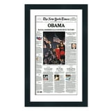 Black Newspaper Frame with Mat - Made to Display Media Measuring 11x22 ...