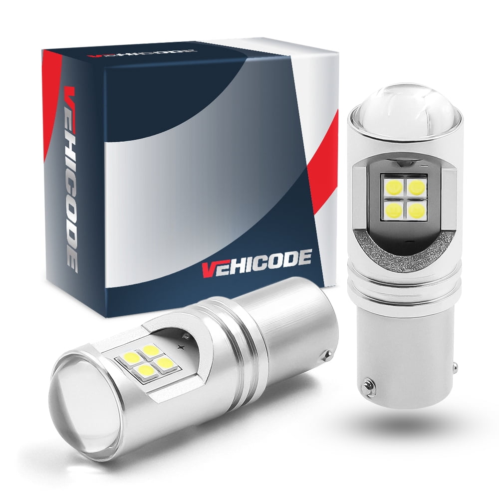 VEHICODE PY21W 12496 7507 7507LL LED Bulb White Automotive Turn Signal ...