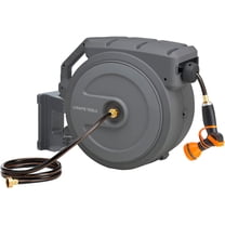 Metal Retractable Hose Reel 130 FT Wall Mounted Heavy Duty Hose Reel ...