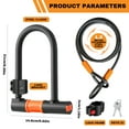 DFITO Bike U Lock, Heavy Duty Anti-Theft 16mm Steel U Lock with 3.94ft ...