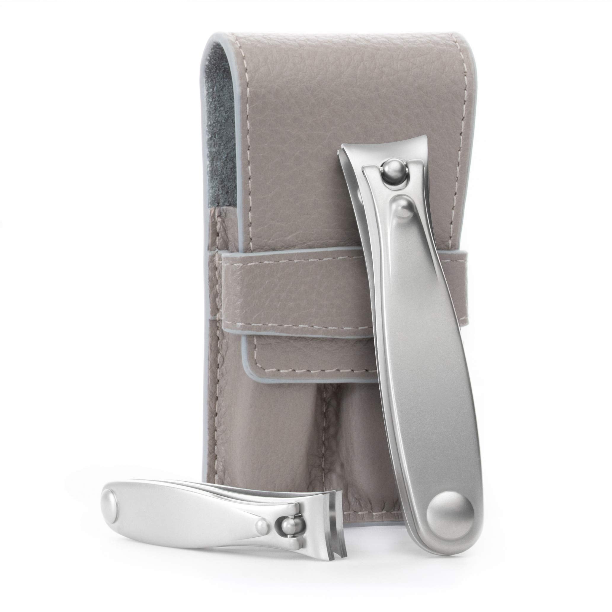 GERMANIKURE Nail Clippers Set in Gray Leather Case – Ethically Made in ...