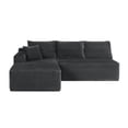 96" Plush Corduroy Big Sofa, Soft Couch with Deep Seat, Furniture Couch ...