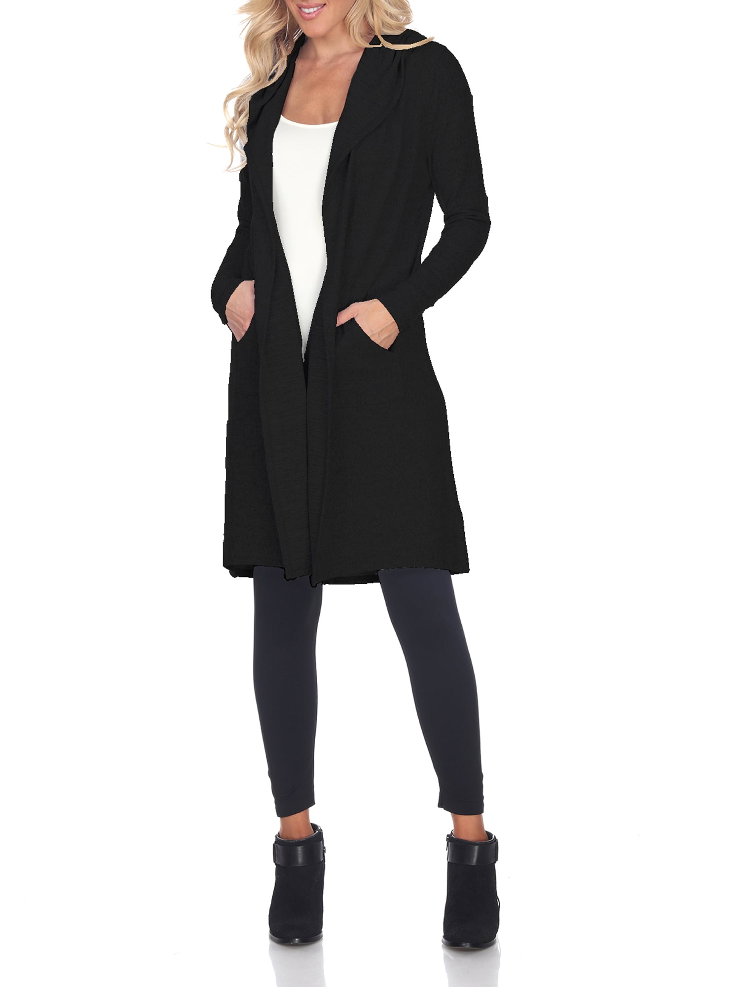 White Mark Women's Hooded Cardigan - Walmart.com