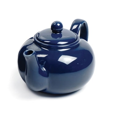 Contemporary Home Living Solid Stoneware Tabletop Teapot - 9.5" - Blue ...