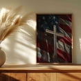 Affixzi American Flag Religious Wall Art | Christian Home Decor Poster ...