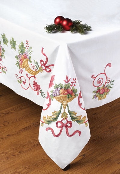 Bucilla Cornucopia Table Runner - 14" x 44" (includes floss) - Walmart.com