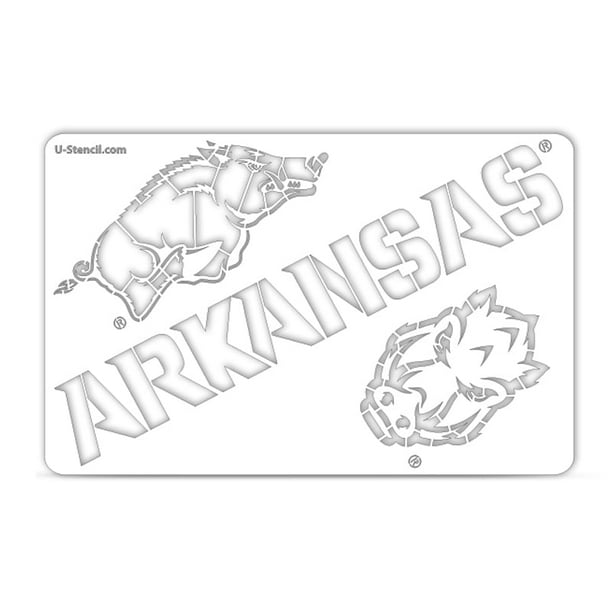 Arkansas Razorbacks Wordmark Logo Tailgater Stencil - Walmart.com ...
