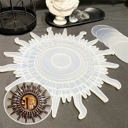 Sunburst Wall Mirror Silicone Mold Set Starburst Resin Mold Decorative ...