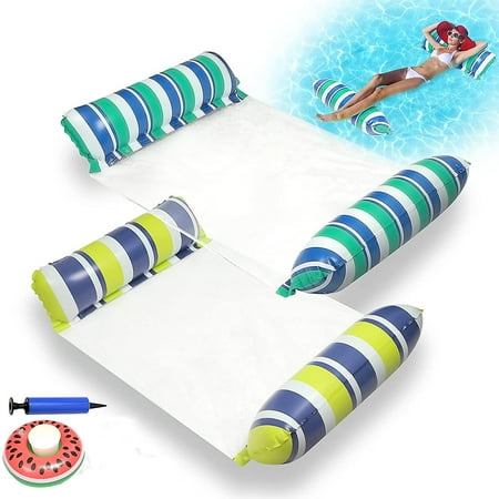 Pool Floats Adult Size - 2 Pack 4-in-1 Inflatable Pool Float Pool ...