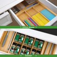 Premium Bamboo Expandable Silverware Drawer Organizer, Cutlery Tray ...