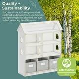 Guidecraft EdQ White Dollhouse Bookshelf: Multi-Purpose Organizer for ...