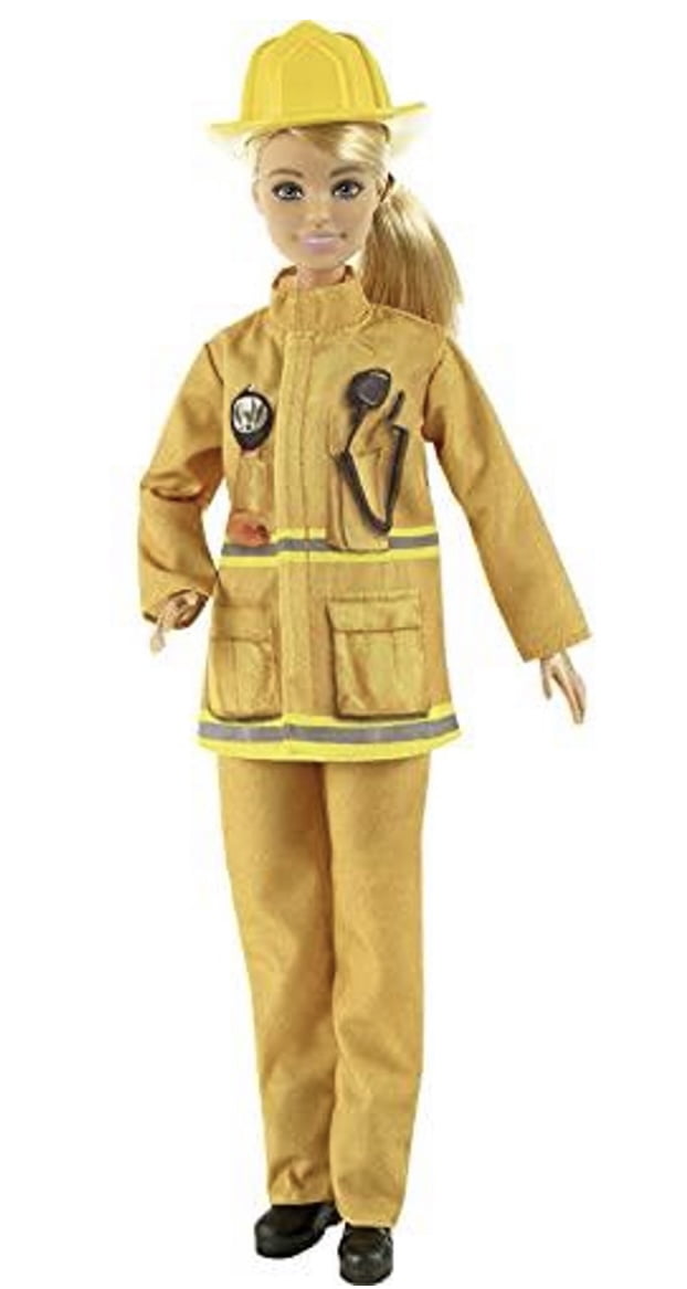 Barbie Firefighter Playset with Blonde Doll (12-in), Role-Play Clothing ...
