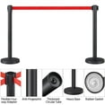 Alden Design Retractable Belt Stanchion Nylon Rope Crowd Control ...