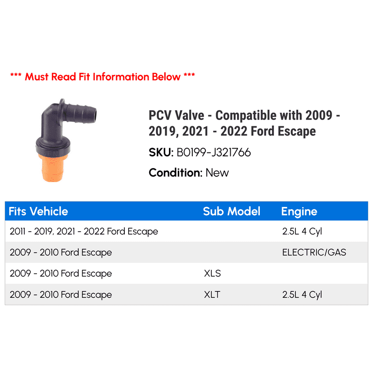 2001 Ford Escape Pcv Valve Replacement