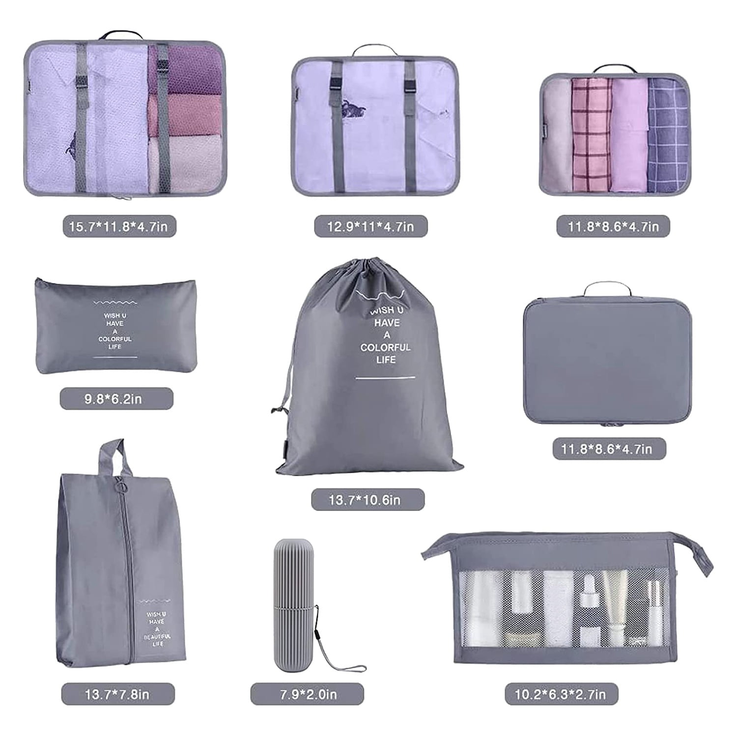 Click here for Unbranded Packing Cubes For Suitcase 9 Pcs Travel... prices