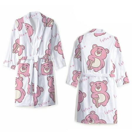 Disney Toy Story Lotso Bathrobe Fashion Women Bathrobe Cute Cartoon ...