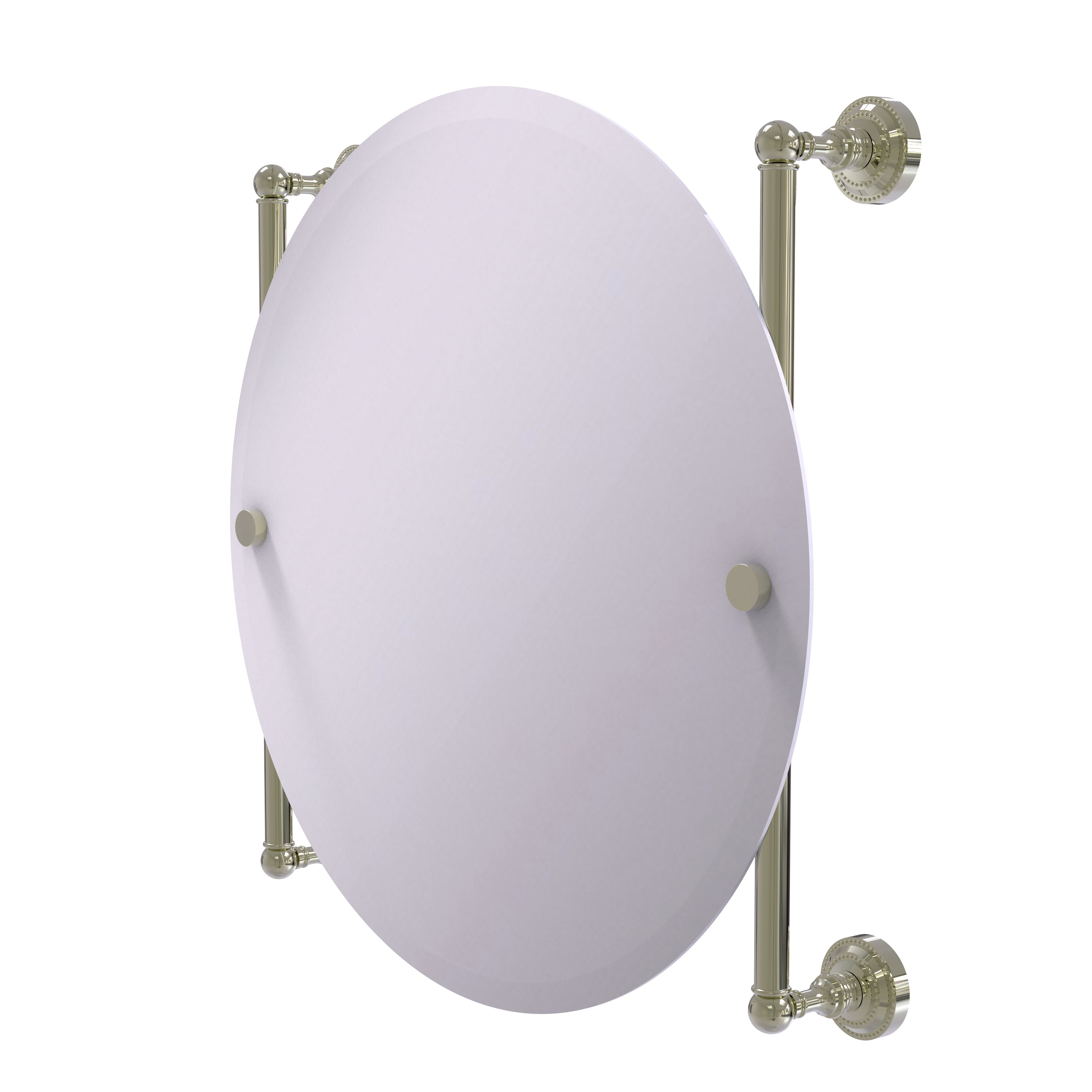 Dottingham Collection Round Frameless Rail Mounted Mirror - Walmart.com
