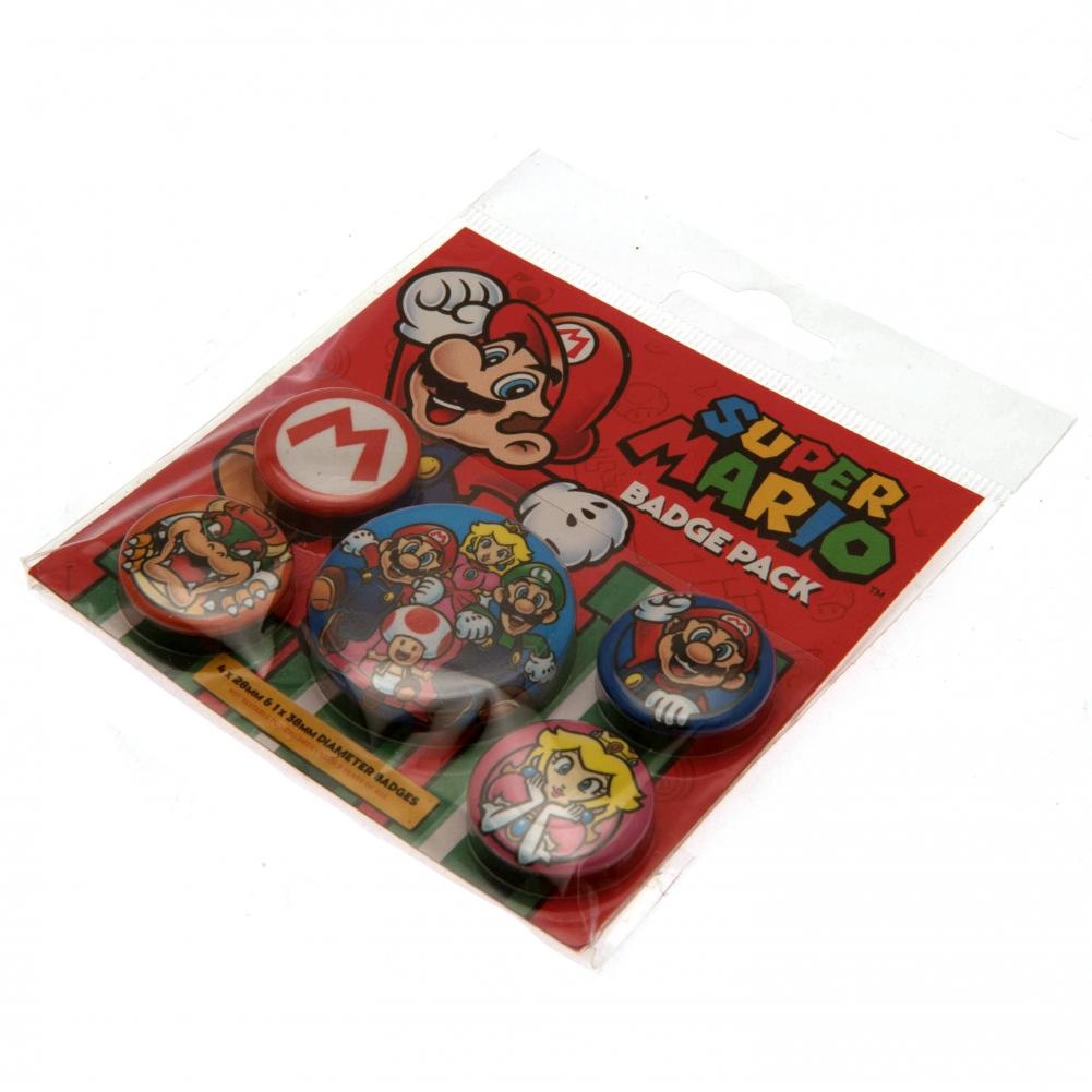 Super Mario Button Badge Set - Walmart.com