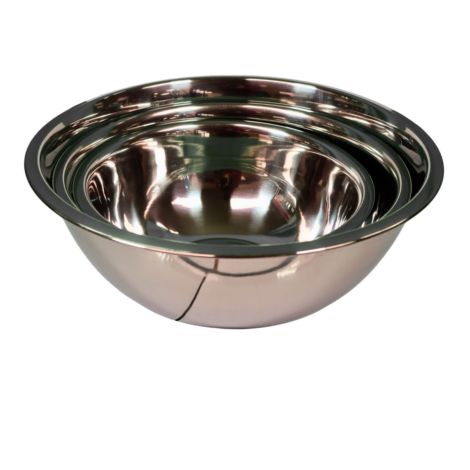 Verka Stainless Steel 3-Piece Mixing Bowl Set, Bowl Set of 3 different ...