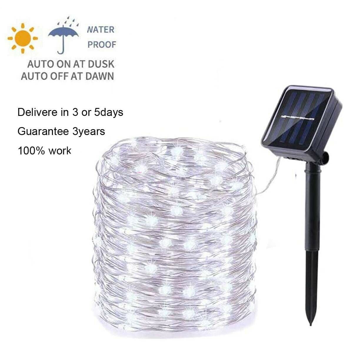 Outdoor Solar Powered Led Strip Light Copper Wire Waterproof Light ...