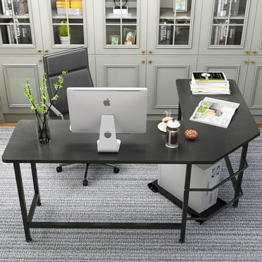Ktaxon L-Shaped Computer Desk Writing Table Corner PC Latop Table Study ...