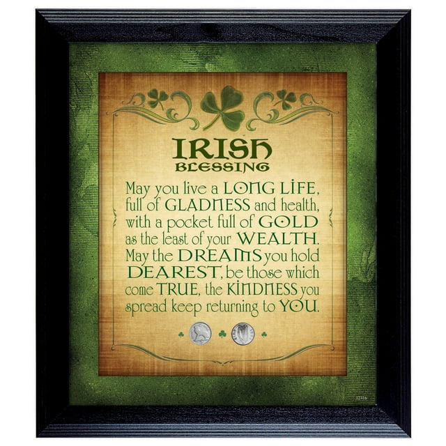 American Coin Treasures Irish Blessing with 2 Three Pence Wall Frame ...