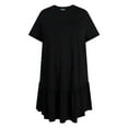 Terra & Sky Women's Plus Size Tier Tee Dress with Short Sleeves, Size ...