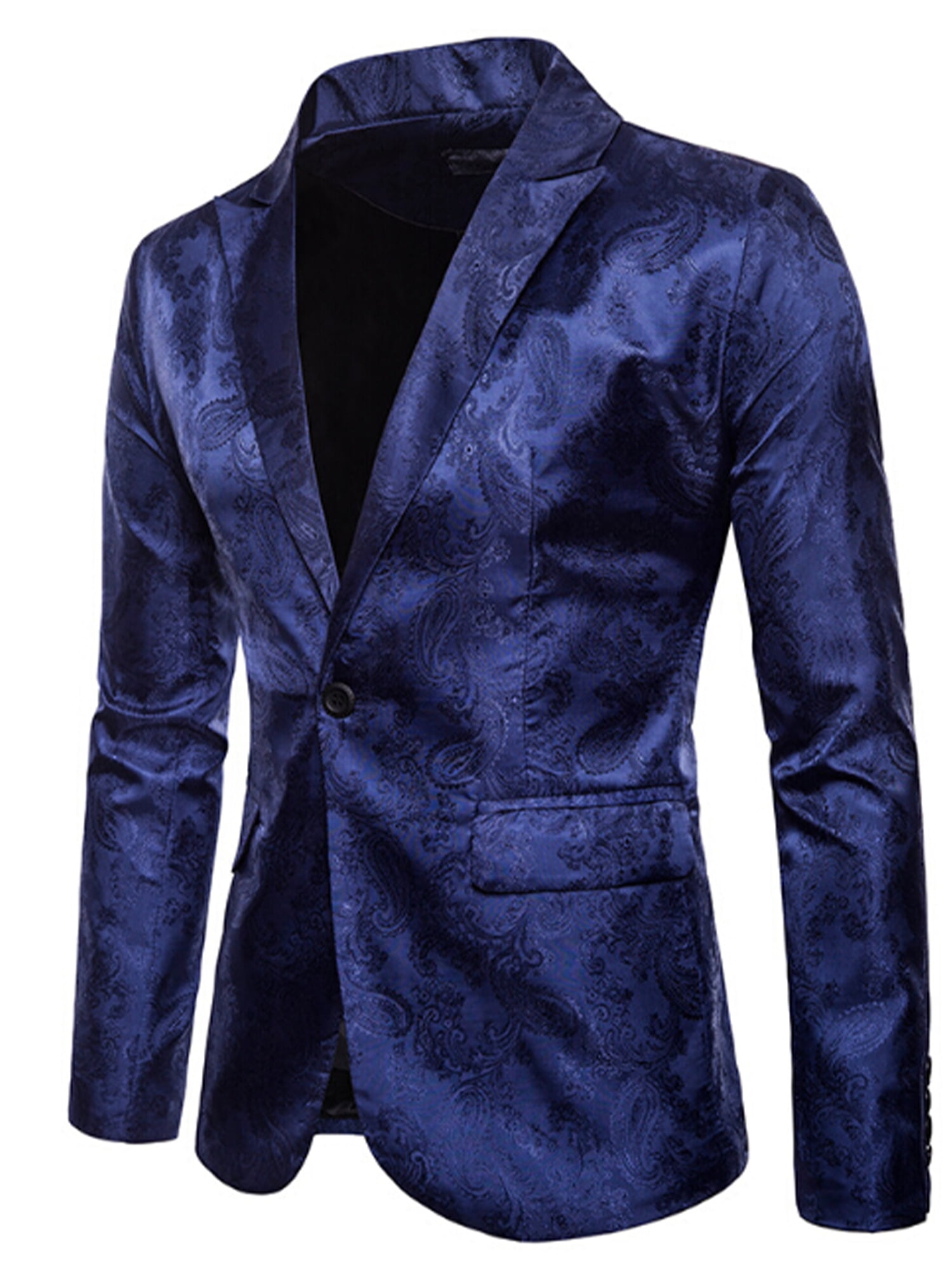 CenturyX Mens Fashion Slim Fit Printed Blazer British's Style Casual ...