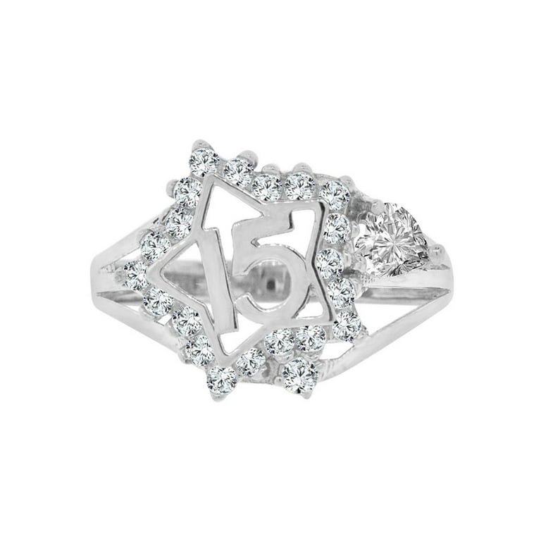 Silver Quinceanera Rings