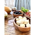 RRFDWQ-Acacia Wood Hand-Carved Small Bowls Round 4'' Set of 4 for ...