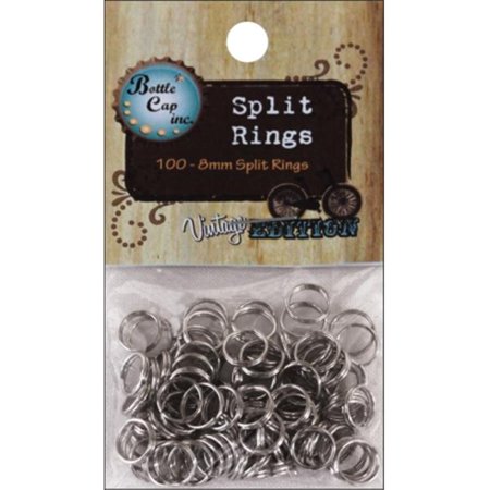 Bottle Cap Inc Vintage Split Rings 8mm 100/Pkg-Silver | Walmart Canada