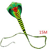 Hengda Kite for Children and Adults 49ft Green Big Snake Kite with Long ...