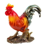 OUNONA Garden Rooster Figurine Realistic Rooster Statue Simulation ...