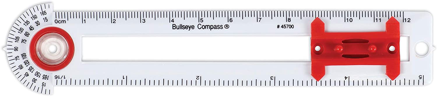 Learning Resources SAFE-T Bullseye Compass, Ruler, Protractor, Early ...