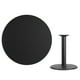 BizChair 42'' Round Black Laminate Table Top with 24'' Round Table ...