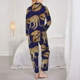 2 Piece Womens Pajama Sets - funny lip Leopard print blue Soft ...
