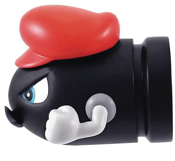 World of Nintendo Super Mario Captured Bullet Bill Mini Figure ...