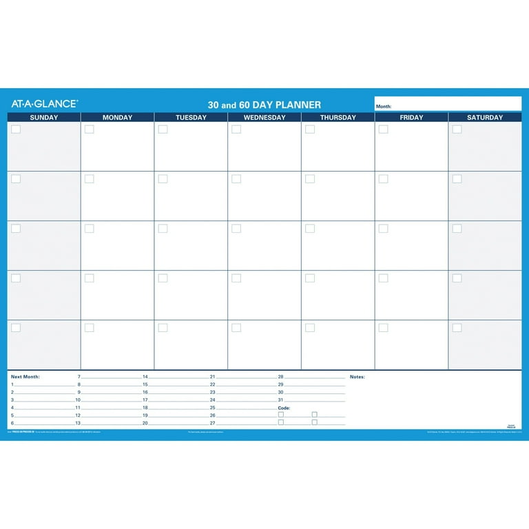 30 Day Planner Template